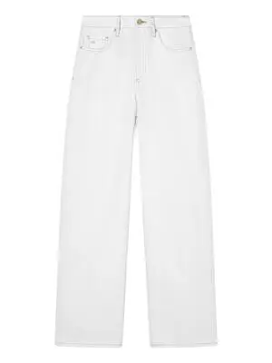 Armani Exchange Relaxed Fit Optic Jeans In Rigid Denim - White
