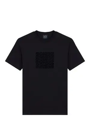 Armani Exchange Regular T-shirt In Cotton Jersey - Black