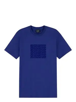 Armani Exchange Regular T-shirt In Cotton Jersey - Blue