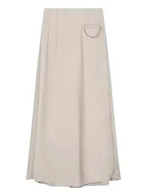 Armani Exchange Recycled Crepe Satin Maxi Skirt - Beige