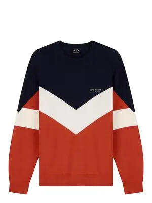 Armani Exchange Regular Fit Cotton Pullover - Patterned