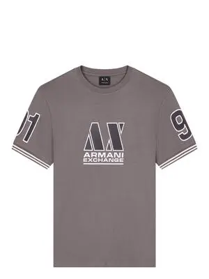 Armani Exchange Regular T-shirt In Cotton Jersey - Brown