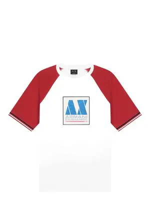 Armani Exchange Regular T-shirt In Cotton Jersey - Red