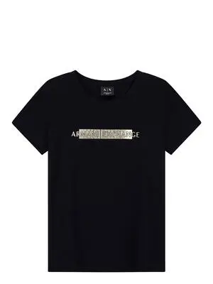 Armani Exchange Slim Fit Stretch Cotton T-shirt - Black
