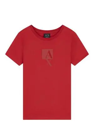 Armani Exchange Regular Fit T-shirt In Cotton Jersey - Red