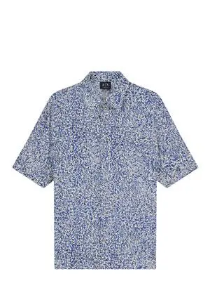 Armani Exchange Oversized Fit Shirt In Eco-viscose Twill - Patterned