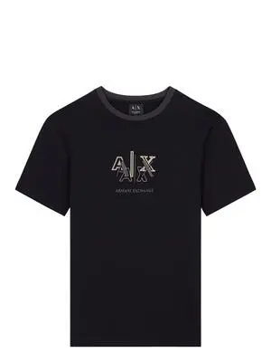 Armani Exchange Slim Fit T-shirt In Cotton Jersey - Black