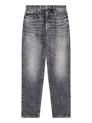 Armani Exchange Oversized Fit 5 Pockets Denim Pant In Rigid Cotton - Grey