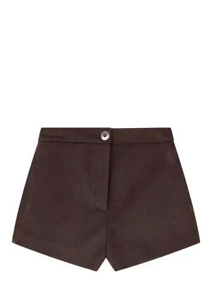 Armani Exchange Regular Fit Shorts Wool Blend - Brown