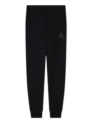 Armani Exchange Regular Fit Trousers Jersey In Stretch Viscose Scuba - Black