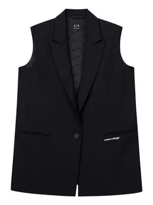 Armani Exchange Regular Fit Waistcoat Fabric Blend - Black