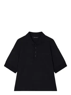 Armani Exchange Slim Fit Stretch Piquet Polo Black