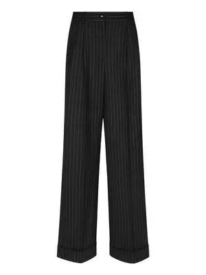 Dolce & Gabbana Flared Pinstripe Wool Pants Pants And Shorts - Multicolor