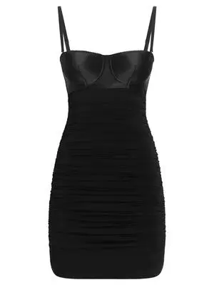 Dolce & Gabbana Short Organzine Corset Dress With Draping� Dresses - Black