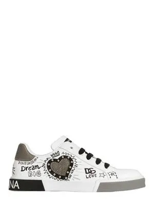 Dolce & Gabbana Portofino Light Sneakers In Nappa Calfskin - Multicolor