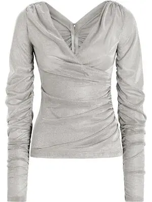 Dolce & Gabbana Lamé Jersey Top - Silver