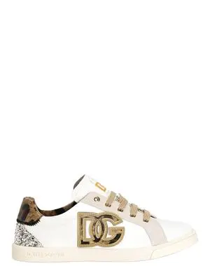 Dolce & Gabbana Dg Original Sneakers With Glitter And Embroidery - Multicolor