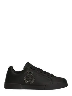 Dolce & Gabbana Portofino Light Strobel Calfskin Sneakers Sneakers - Black