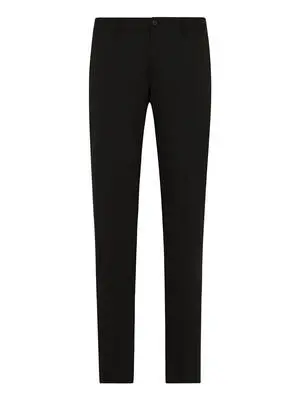 Dolce & Gabbana Dolce & Gabbana Silk Twill Jogging Pants With DG Embroidered Patch Black