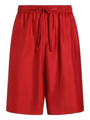 Dolce & Gabbana Silk Trousers - Red