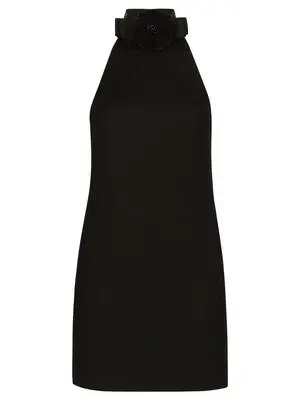 Dolce & Gabbana Majolica- Organzine Long Dress - Black