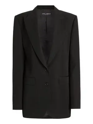 Dolce & Gabbana Wool Gabardine Jacket Blazers - Black