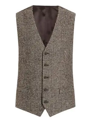 Dolce & Gabbana Glen Plaid Alpaca Vest - Multicolor