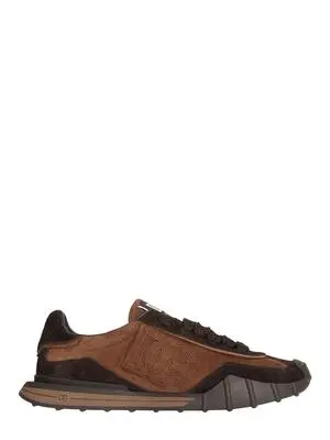 Dolce & Gabbana Woven Low Top Sneakers - Brown