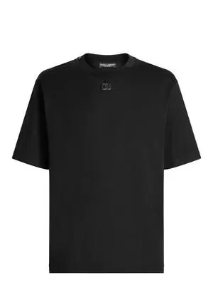 Dolce & Gabbana Cotton T-shirt With Patch - Man T-shirts And Polos 58 Black