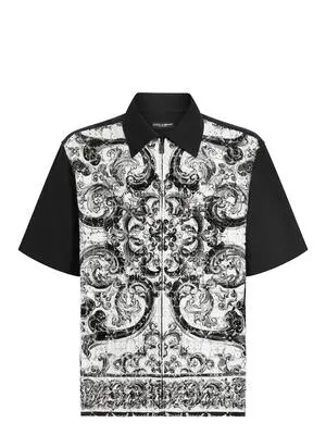 Dolce & Gabbana Majolica-print Hawaii Crochet Lace Shirt Shirts - Multicolor