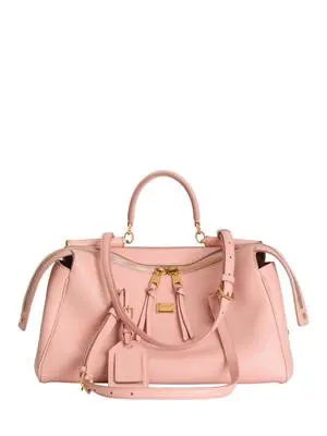 Dolce & Gabbana Dolce & Gabbana Calfskin Lock Shoulder And Crossbody Bag Pink