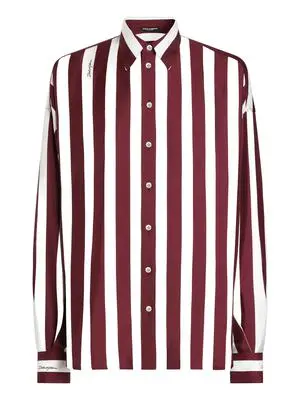 Dolce & Gabbana Striped Silk Twill Shirt Shirts - Multicolor