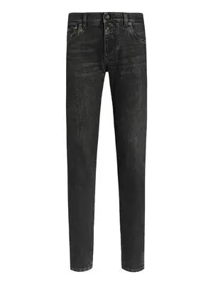 Dolce & Gabbana Slim Fit Denim Trousers - Multicolor