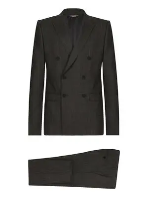 Dolce & Gabbana Double-breasted Martini-fit Suit Suits And Blazers Gray - Grey