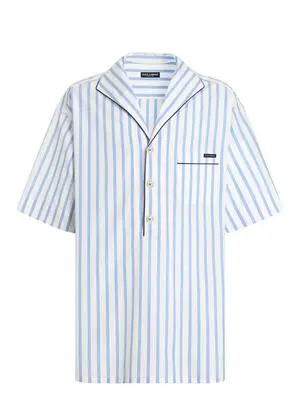 Dolce & Gabbana Striped Poplin Shirt Shirts - Multicolor