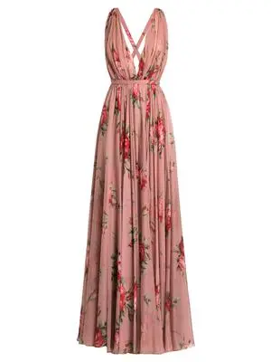 Dolce & Gabbana Rose Bouquet-print Chiffon Dress Dresses - Multicolor
