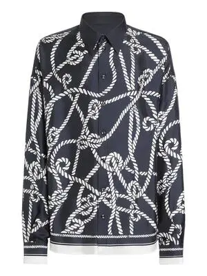 Dolce & Gabbana Marina-print Silk Twill Shirt Shirts - Multicolor
