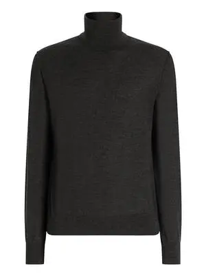 Dolce & Gabbana Cashmere Turtleneck Pullover Sweaters And Cardigans Gray - Grey