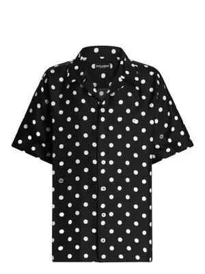 Dolce & Gabbana Polka Dot-print Silk Twill Shirt Shirts - Multicolor