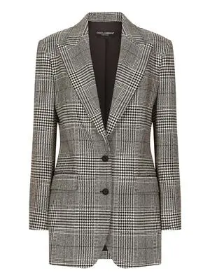 Dolce & Gabbana Single-breasted Glen Plaid Jacket - Multicolor