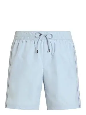 Dolce & Gabbana Swim Boxer Shorts In Fabric Beachwear Light Blue - Azure