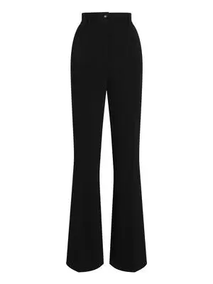 Dolce & Gabbana Flared Jersey Milano Rib Pants - Black