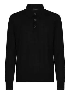 Dolce & Gabbana Extra-fine Cashmere Polo-shirt Cashmere - Black