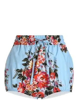 Dolce & Gabbana Flower Bouquet-print Cotton Poplin Culotte Pants And Shorts - Multicolor