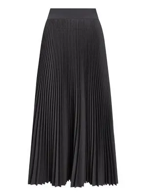 Dolce & Gabbana Pleated Woolen Calf-length Circle Skirt Skirts Gray - Grey