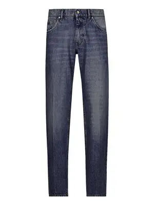 Dolce & Gabbana Classic Jeans With Dg Embroidery - Multicolor