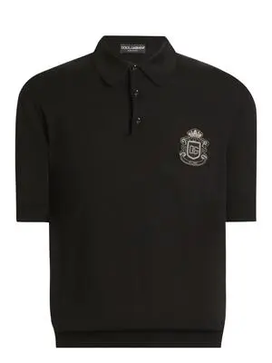 Dolce & Gabbana Cotton Polo Shirt - Man Sweaters And Cardigans 50 Black
