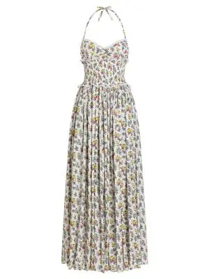 Dolce & Gabbana Floral-print Poplin Maxi Dress - Multicolor