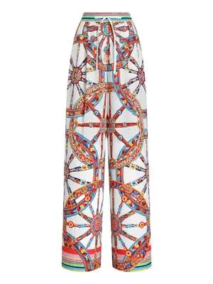 Dolce & Gabbana Carretto-print Poplin Trousers - Multicolor