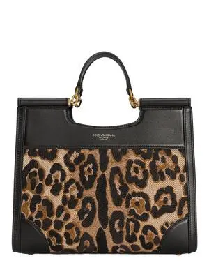 Dolce & Gabbana Small Sicily Shopper Tote Bags - Multicolor